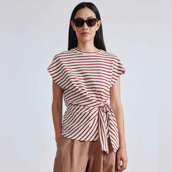 Apiece Apart | Tops | Apiece Apart Nina Cinched Top Henna Cream Top ...